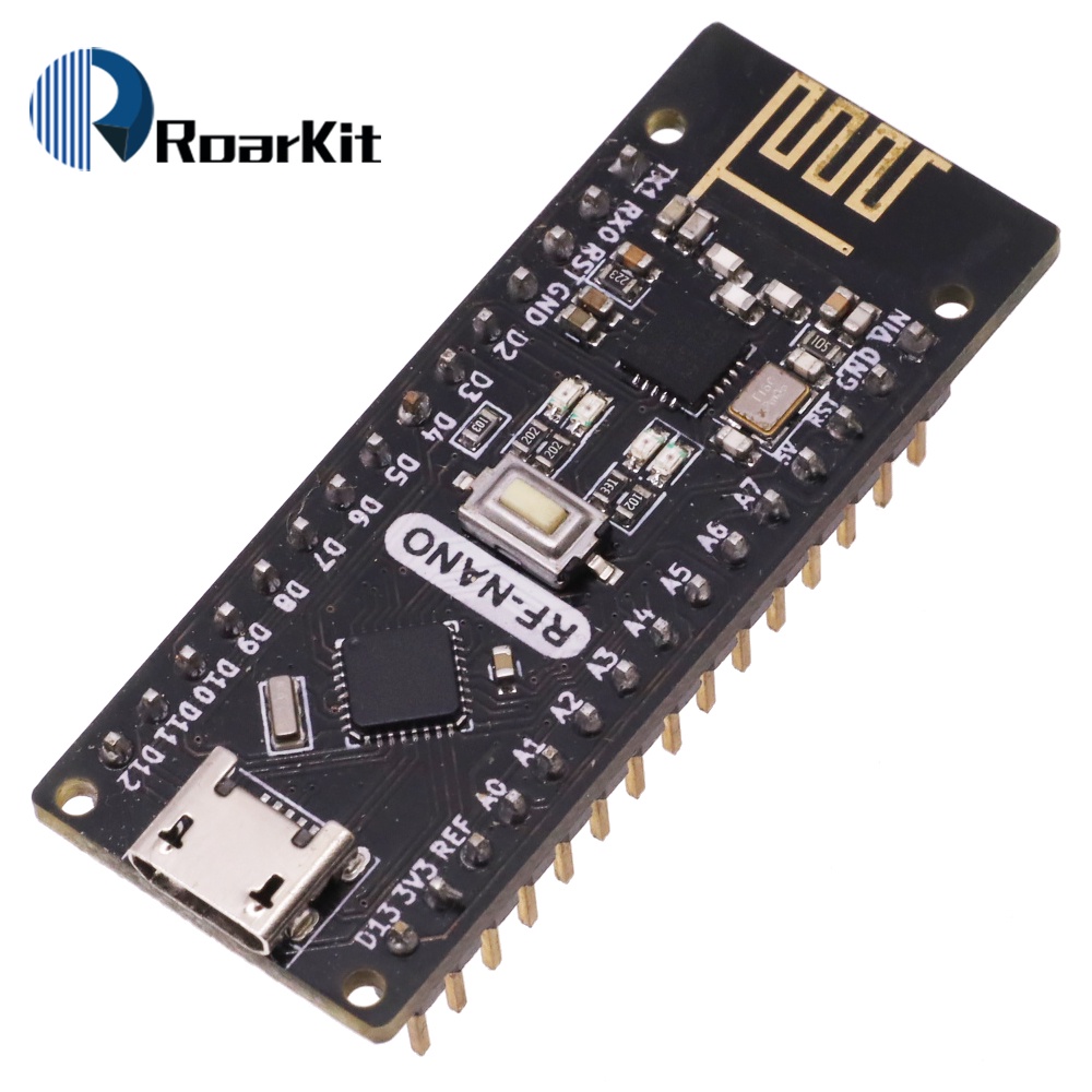 Rf-nano cho Arduino Nano V3.0, Micro USB Nano Board ATmega328P QFN32 5V 16M CH340, Tích hợp ...