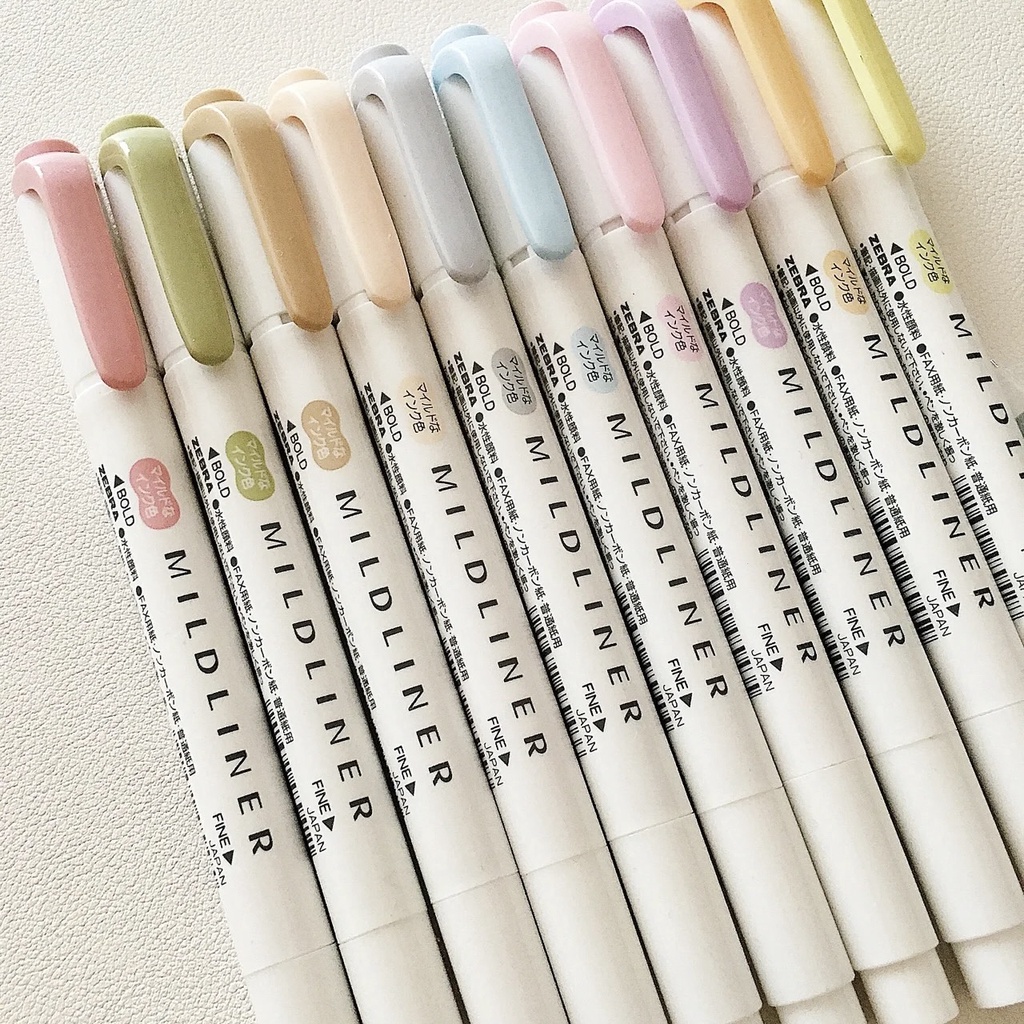 Set bút đánh dấu 2 đầu Mildliner highlighter màu pastel (bản mới ...