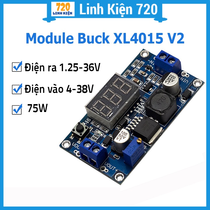 Module hạ áp buck XL4015 V2 hiển thị led 7 thanh | Shopee Việt Nam