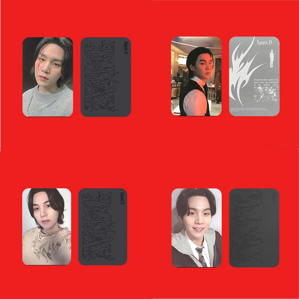 4 Cái / bộ SUGA Road To D-Day Photocards BT-S Lomo Cards Agust D Kpop ...