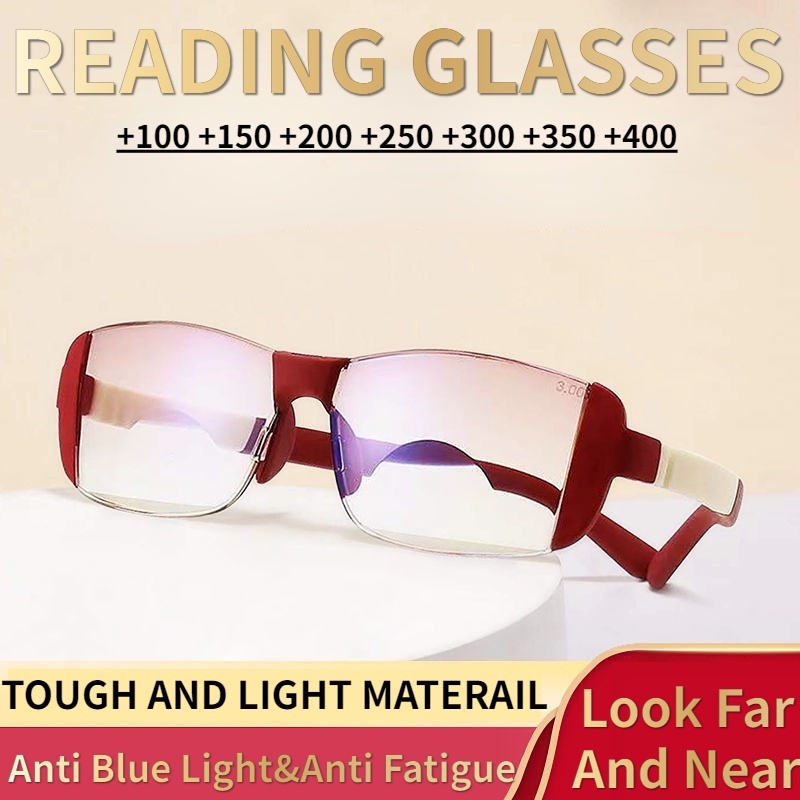 Fg tr màu xanh đỏ đen kính đọc hai tròng unisex double light vision ...
