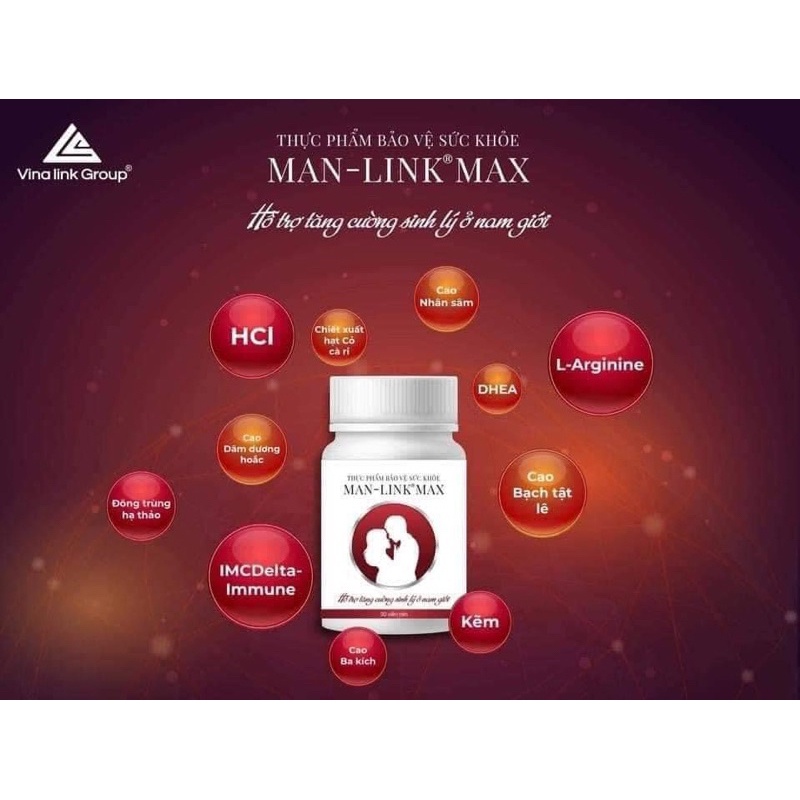 Manlink max-Tăng cường sinh lí sinh lực cho nam | Shopee Việt Nam