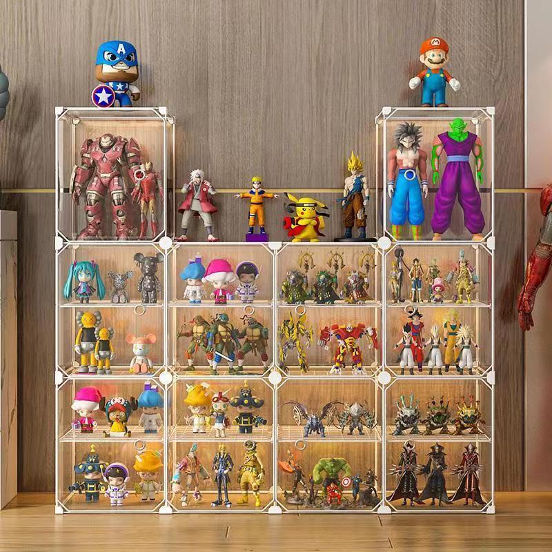 My blind box hand-made display cabinet toy display gundam storage rack ...
