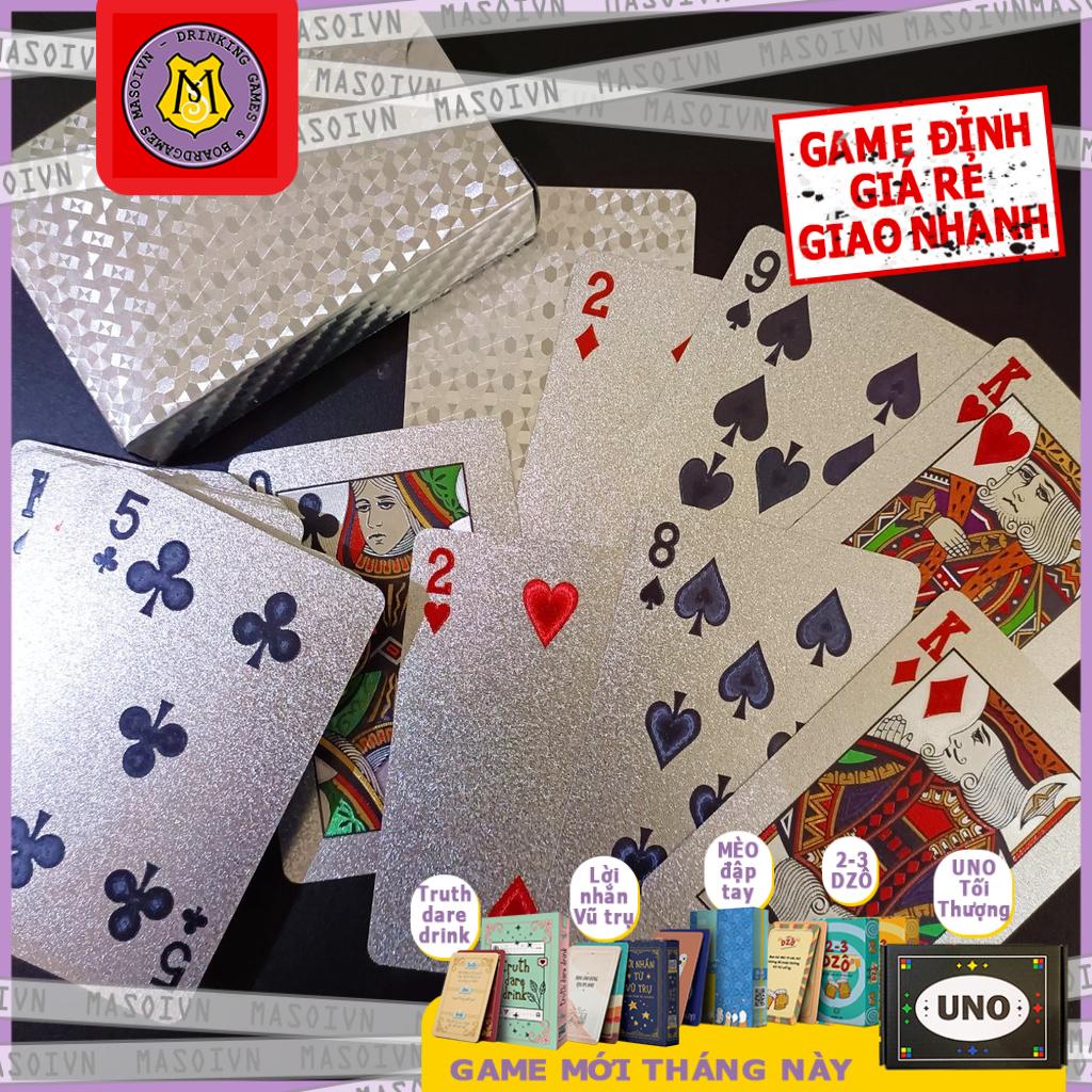 Bộ Bài Tây Vàng/Đen/Bạc bền xịn, Lá bài nhựa cao cấp | Shopee Việt Nam