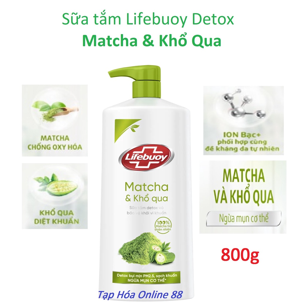 Sữa tắm Lifebuoy matcha khổ qua chai 800g | Shopee Việt Nam