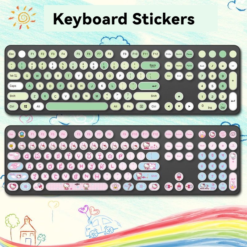 Mạ điện tròn punk key cap sticker bàn phím máy tính để bàn nút phim 104 ...