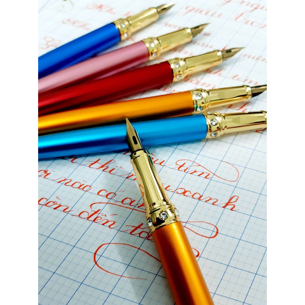 Bút máy ngòi lá tre calligraphy Thanh đậm rõ nét 862 Viết Chữ Sáng Tạo ...