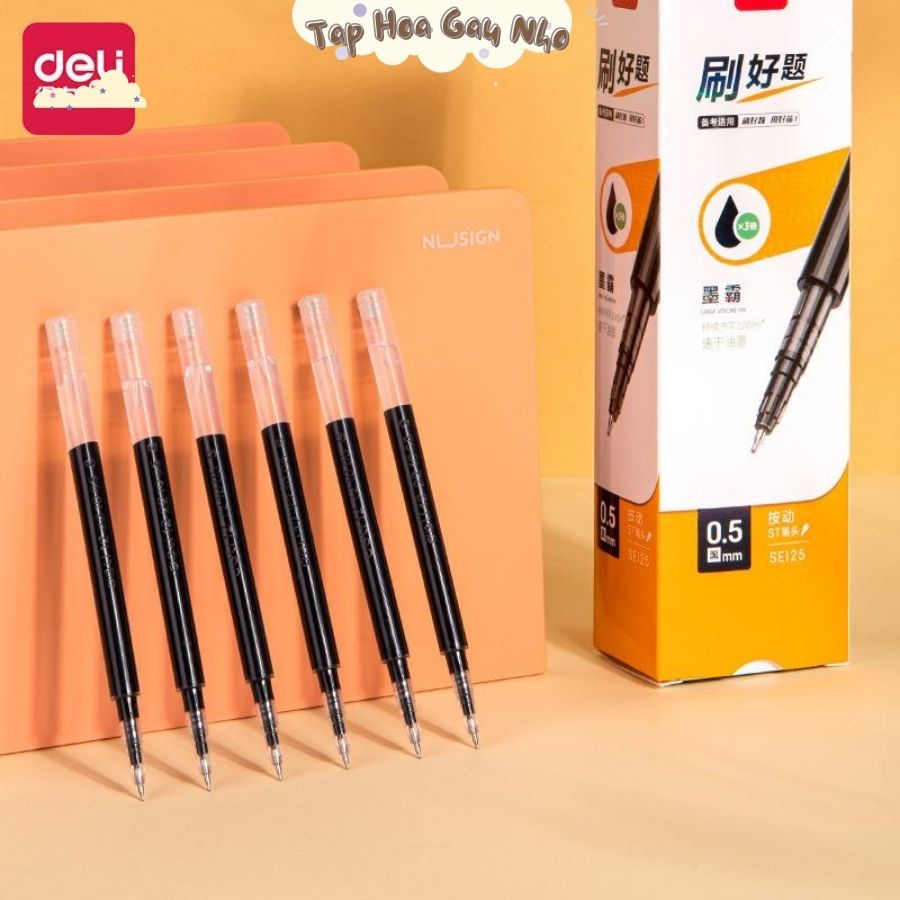 Ngòi bút gel DELI SE125 x3 lượng mực dành cho bút Deli SA130 và 33789 ...