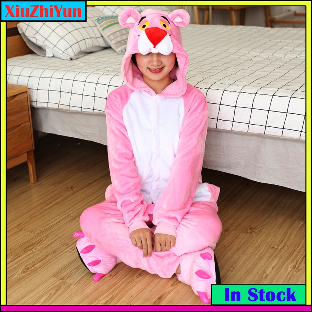 Bộ Đồ Ngủ Liền Thân Hình Hoạt Hình Báo Hồng / Stitch / Pikachu Dễ ...