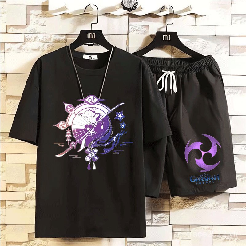 ★Genshin Impact★Hutao & Zhongli & Raiden Shogun Merchandise Set Áo Thun ...