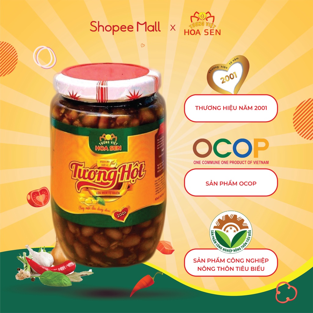 Tương Hột Tương Việt Hoa Sen từ đậu nành, hủ thủy tinh 420g | Shopee Việt Nam