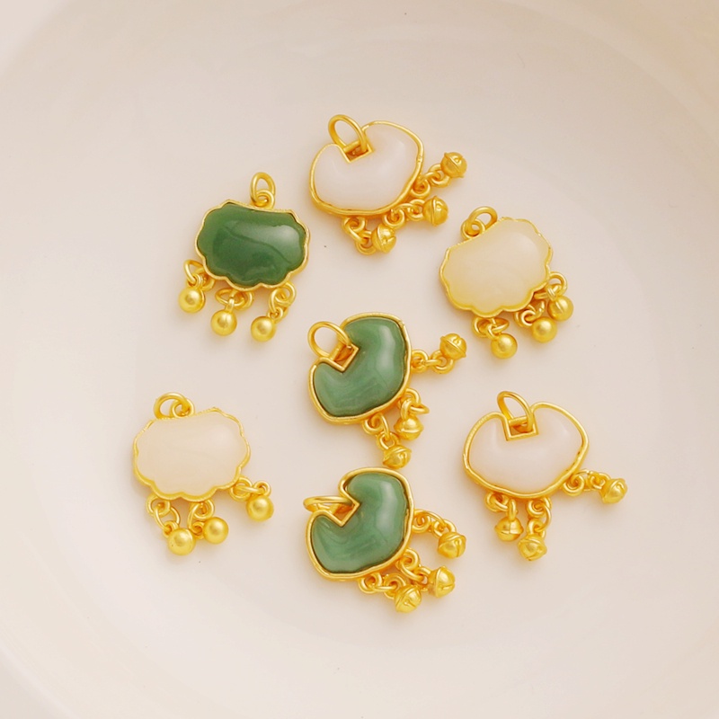 Mặt Dây Chuyền Hình Ổ Khóa Vàng 18k diy Nhiều Màu Sắc | Shopee Việt Nam