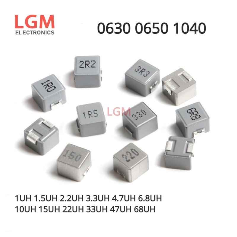 Set 50 Linh Kiện Điện Tử SMD 0630 0650 1040 1UH 1.5UH 2.2UH 3.3UH 4.7UH 6.8UH 10UH 15UH 22UH ...