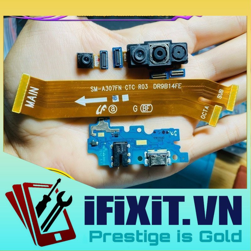 (Samsung A30S A307 A307F) Main sạc,cáp nối main,Camera trước Camera sau ...