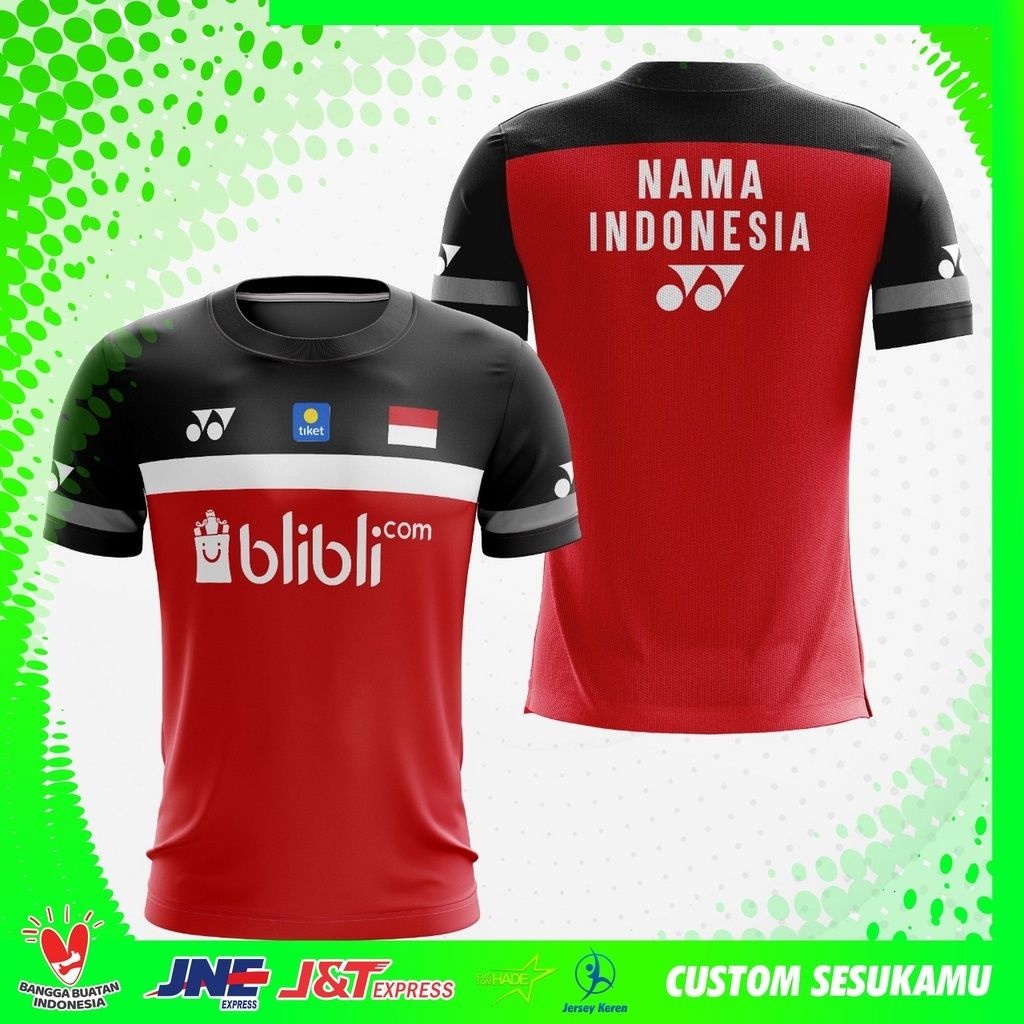 Áo cầu lông 2024 Bilibili Yonex Indonesia Team Jay Malapan Cầu lông ...