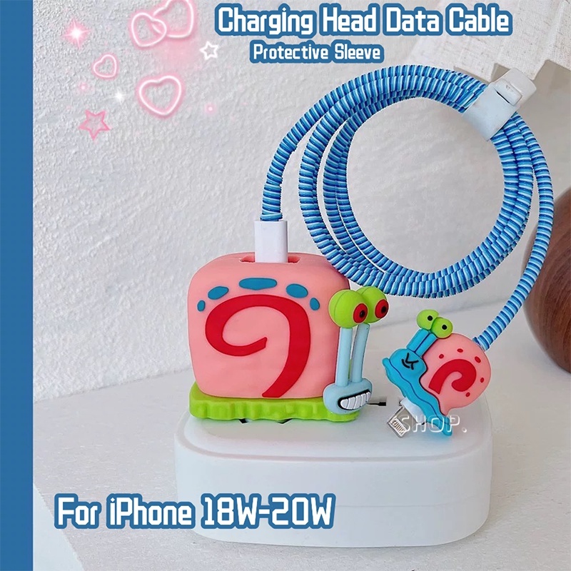 Barbie snail fruit series cho iphone bảo vệ sạc nhanh tay áo bảo vệ cáp ...