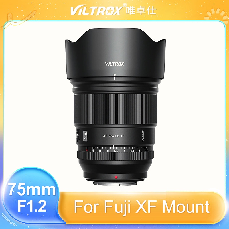 Viltrox 75mm F1.2 Fuji X Ống kính lấy nét tự động APS-C cho Fujifilm Nikon Z Sony E XF Mount ...