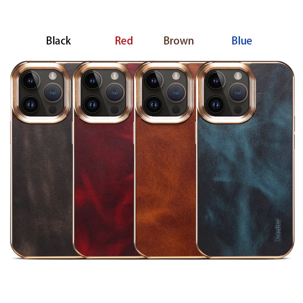 Vỏ điện thoại mạ điện bằng da bò sáp dầu cho iphone 13 pro max 14 plus 15 12 pro ốp lưng cứng ...
