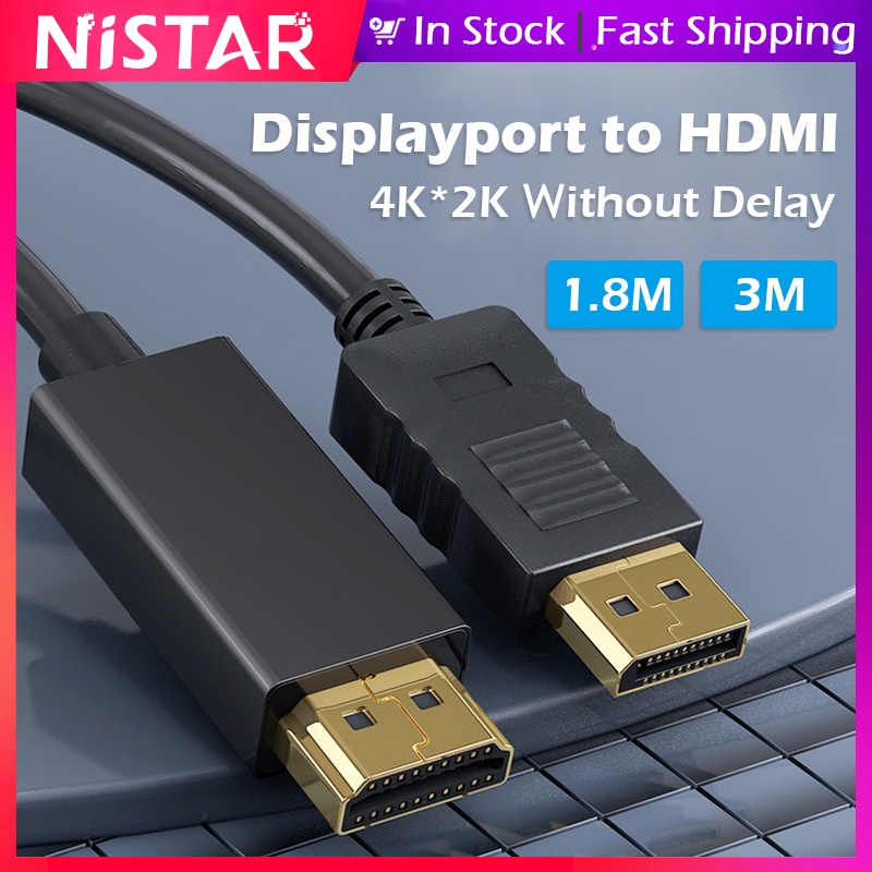 Dây Cáp Chuyển Đổi Cổng DP Sang HDMI 2K * 4K Dài 1.8M 3M Chuyên Dụng Cho Máy Chiếu / Laptop / PC ...