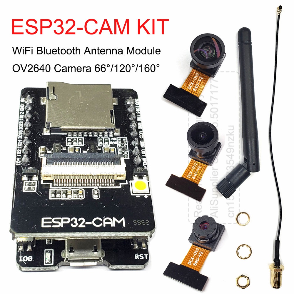 Bộ Camera Không Dây Ov2640 Esp32 Dvp 24pin 66 120 160 Độ 850nm 2mp 2 4ghz 8mb Psram Bluetooth