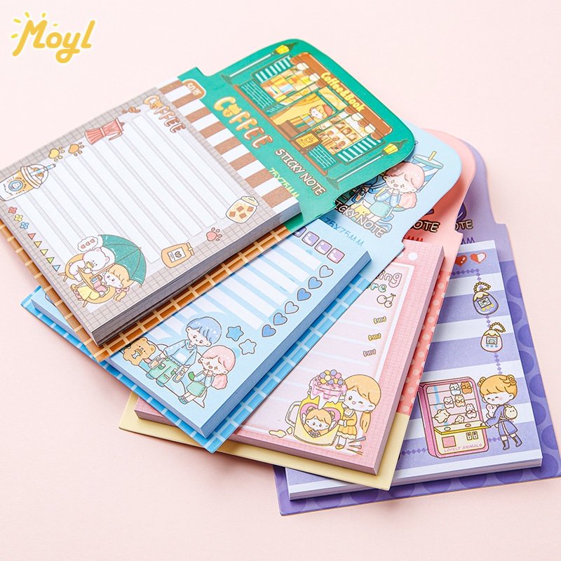 MOYL Set 50 Tờ Giấy Ghi Chú Họa Tiết Hoạt Hình Dễ Thương | Shopee Việt Nam