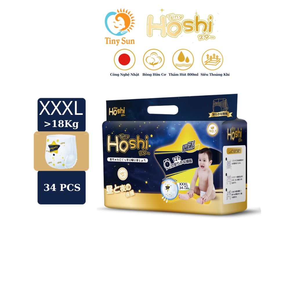 Tã Quần Tiny Hoshi Size XXXL 34 Miếng Dành Cho Trẻ Nhỏ Cân Nặng Nhỏ Cân Nặng Hơn 18kg - Bỉm Giá ...