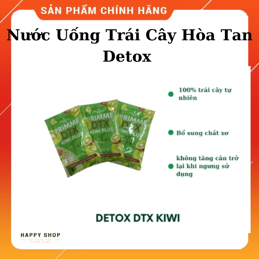[Chính hãng] Nước Uống Trái Cây Hòa Tan Detox Đẹp Dáng Precious Primme DTX Kiwi Thái Lan 20g ...