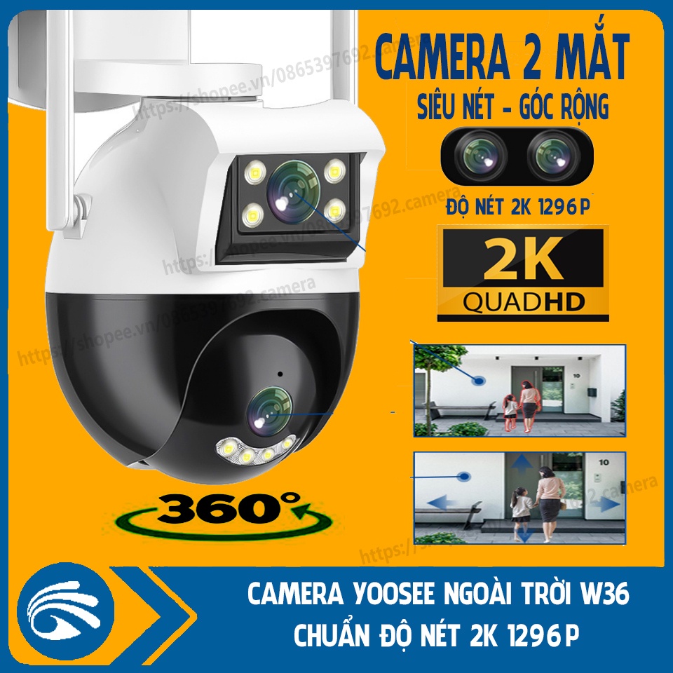 Camera YooSee Ngoài Trời 2 Mắt Mode Q42D - 15Mpx Siêu Nét Góc Rộng BẢO ...