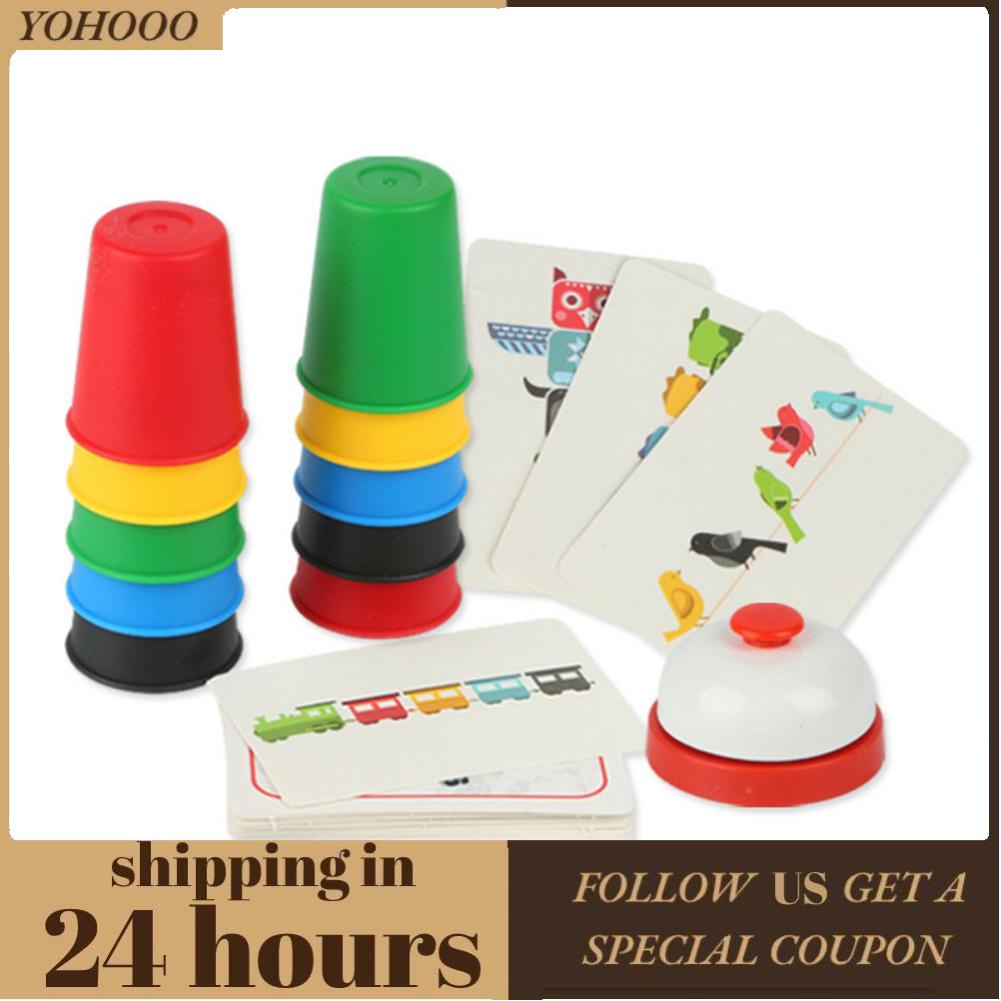 Yohooo Kids Cup Stacking Game Competitive Educational Colorful ...