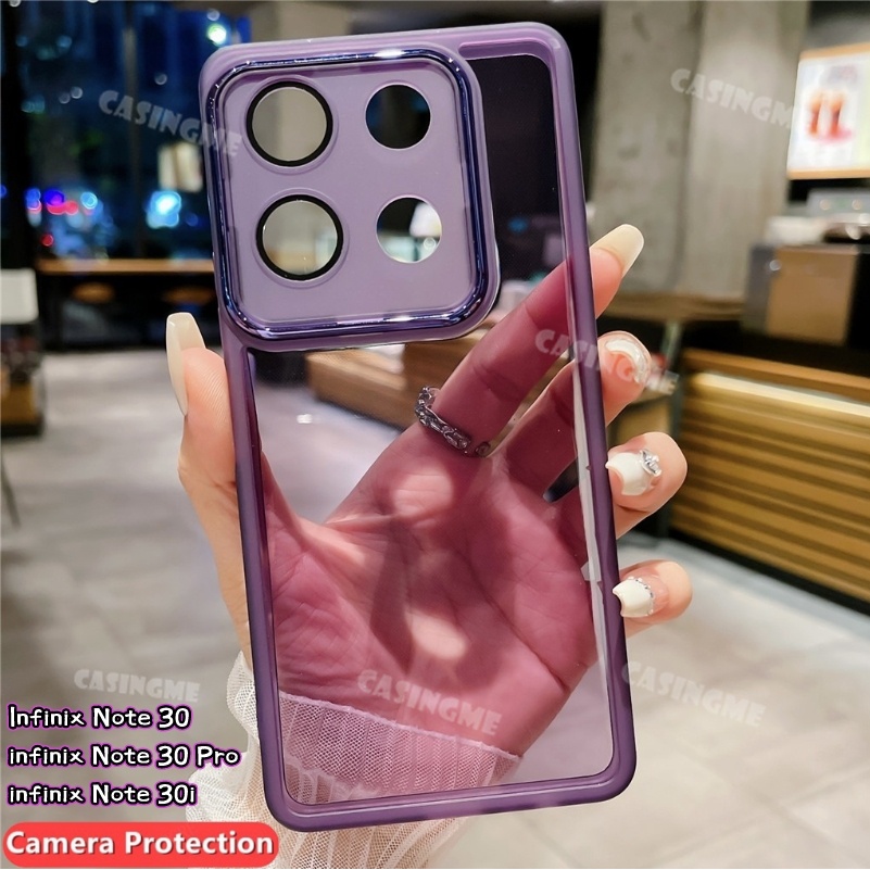 Infinix note 30 30pro 30i 2023 máy ảnh bảo vệ ống kính mạ điện vỏ mềm trong suốt cho infinix ...