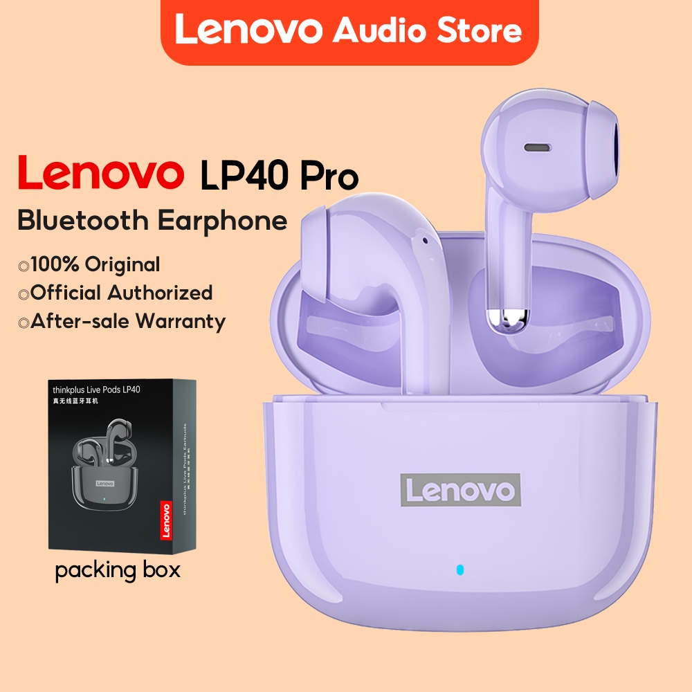 Tai Nghe Bluetooth Lenovo LP40 Pro Bluetooth 5.1 có chất lượng âm thanh tốt và tích hợp micro ...