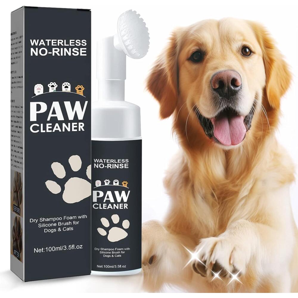100ml dog paw cleaner no-rinse waterless pet paw cleaner with silicone ...