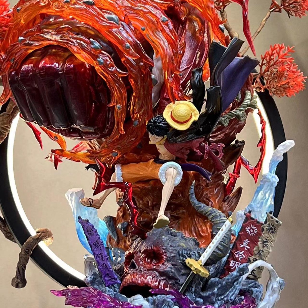 Mô hình nhân vật luffy red rock bản GK có led cao 23 cm (fullbox ...