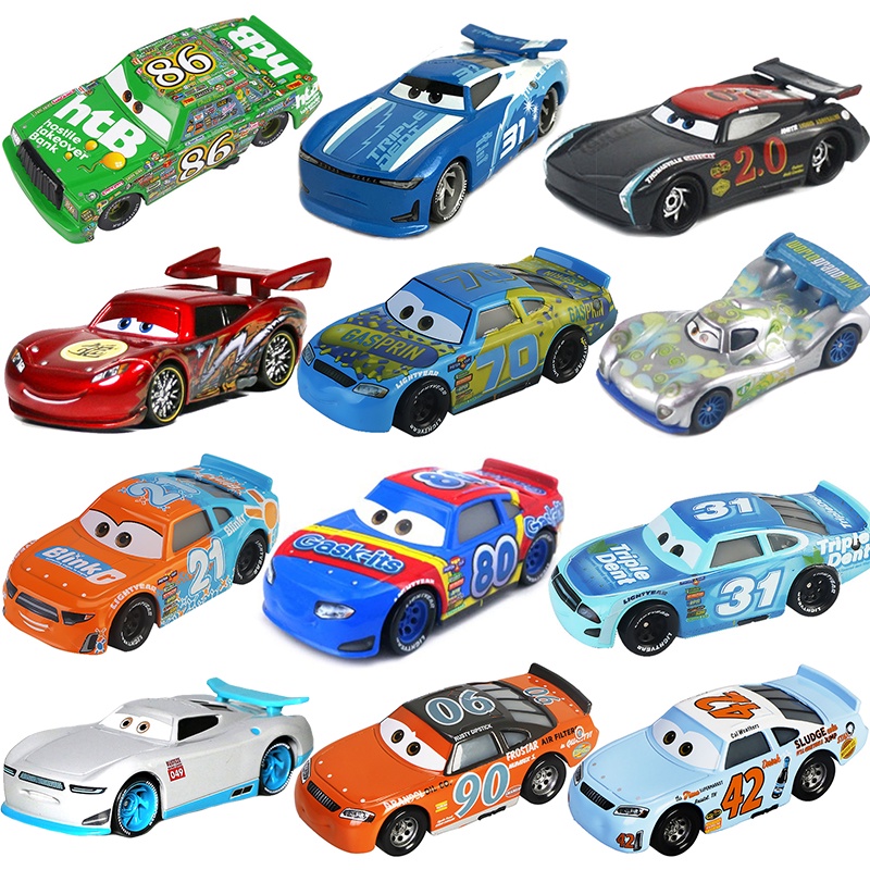 Pixar Cars 2 3 Đồ Chơi Lightning McQueen Mater Cảnh Sát Trưởng Kim Loại ...