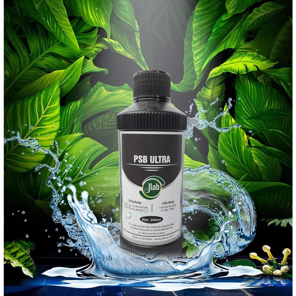 Chế phẩm Vi Sinh sống PSB Ultra JLab Làm Trong Nước Bể Cá Cảnh 300ML - Vi khuẩn quang hợp tạo ...