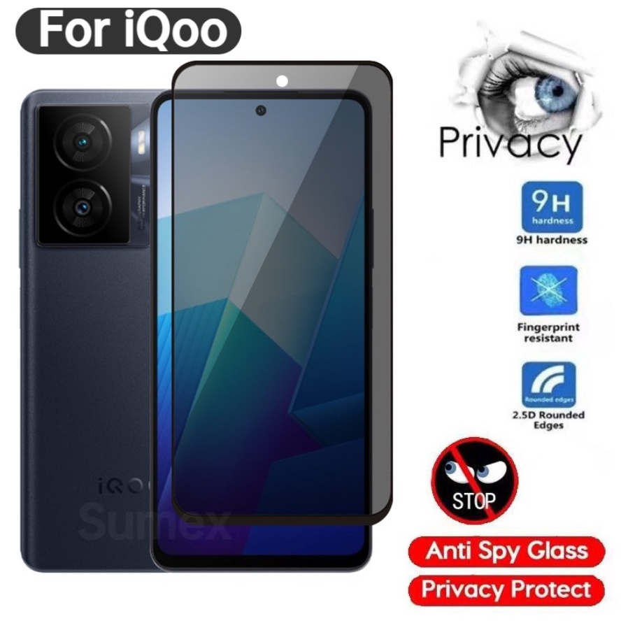 Set 1-3 Kính Cường Lực Bảo Vệ Màn Hình Chống Nhìn Trộm Cho Vivo iQOO Z7 ...