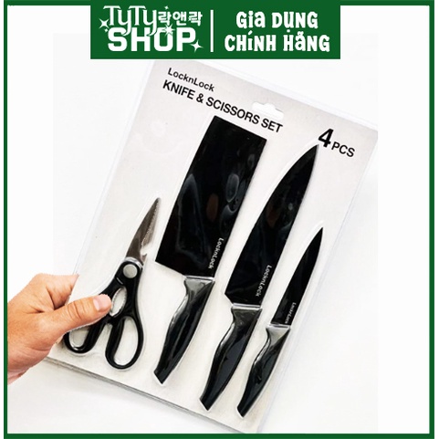 Bộ Dao Kéo Nhà Bếp 4 Món Lock&Lock CKK106S4 (3 dao và 1 kéo) | Shopee ...