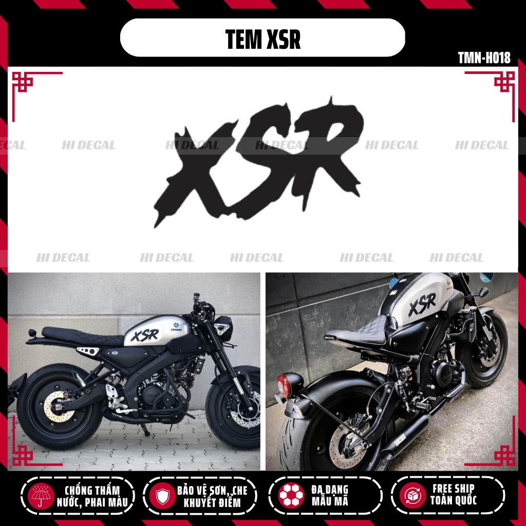 Tem XSR decal sticker dán xe XSR | TMN - 018 | Decal cao cấp chống nước chống phai màu | Shopee ...