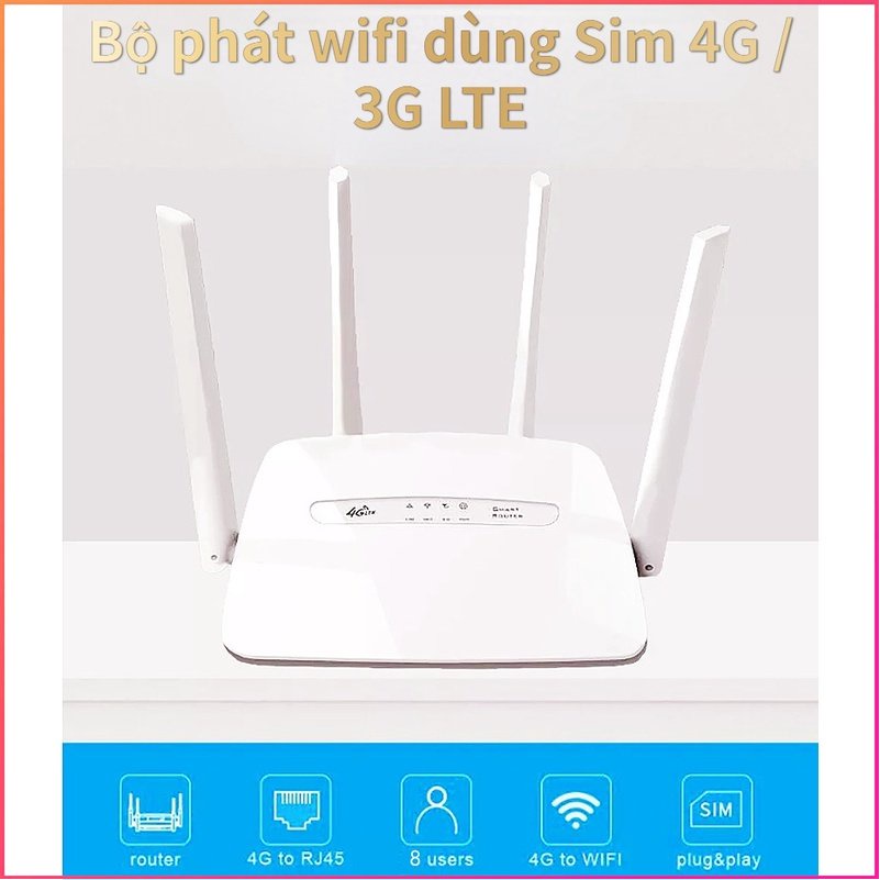 【FREESHIP】Bộ phát wifi dùng Sim 4G / 3G LTE - C300 - 4 ăngten dùng cho ...