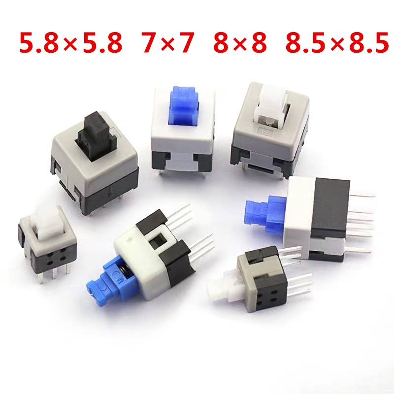 10 Cái Tự Khóa / Khóa Đẩy Xúc Giác Điện Micro Switch 6 Pin Nút Công Tắc ...