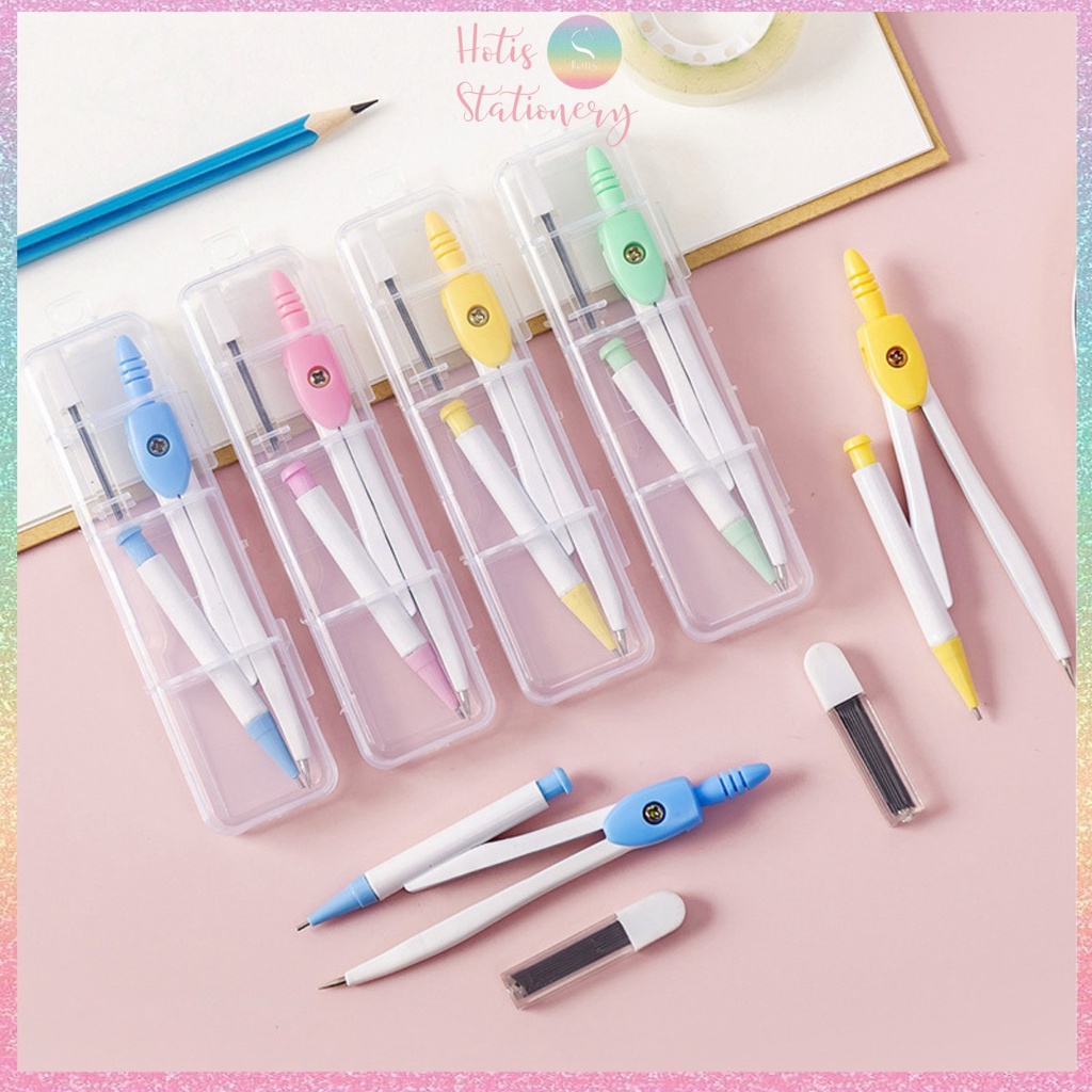 Compa vẽ hình tròn - Tặng kèm 1 hộp ruột chì bấm | Shopee Việt Nam