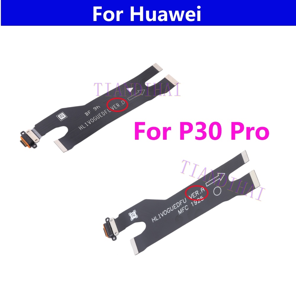 Chính Hãng Cho Huawei P30 Pro USB Loại C Sạc Dock Cổng Sạc Đuôi Cắm Sau Phía Sau Cáp Mềm Thay ...