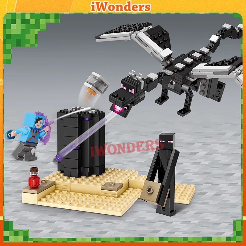Đồ Chơi Khối Xếp Hình Nhân Vật Ender Dragon The End Battle Minecraft ...
