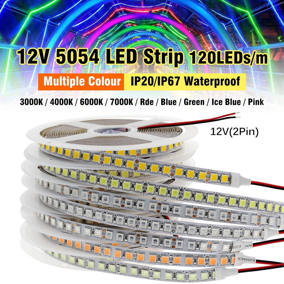 Dây Đèn LED 5054 DC12V 120LEDs / M 5M Ánh Sáng Trắng Ấm Chống Thấm Nước ...