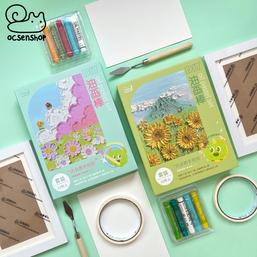 Bộ tranh sáp dầu DIY | Shopee Việt Nam