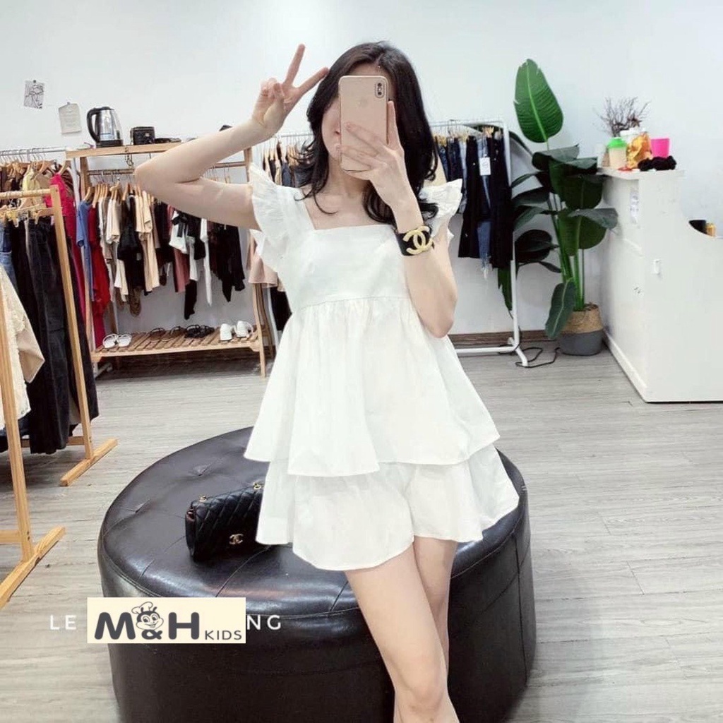 Set váy cánh tiên Babydoll tiểu thư sang chảnh | Shopee Việt Nam