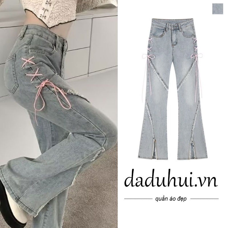 Daduhui New American Ins Retro Washed Jeans WOMEN'S Niche High Waist ...