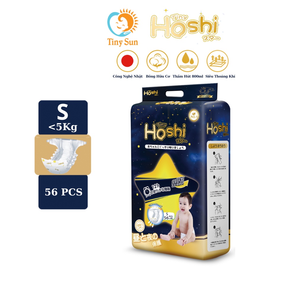 Tã Dán Tiny Hoshi Size S 56 Miếng Dành Cho Trẻ Sơ Sinh Cân Nặng Nhỏ Hơn 5kg - Bỉm Giá Sỉ ...