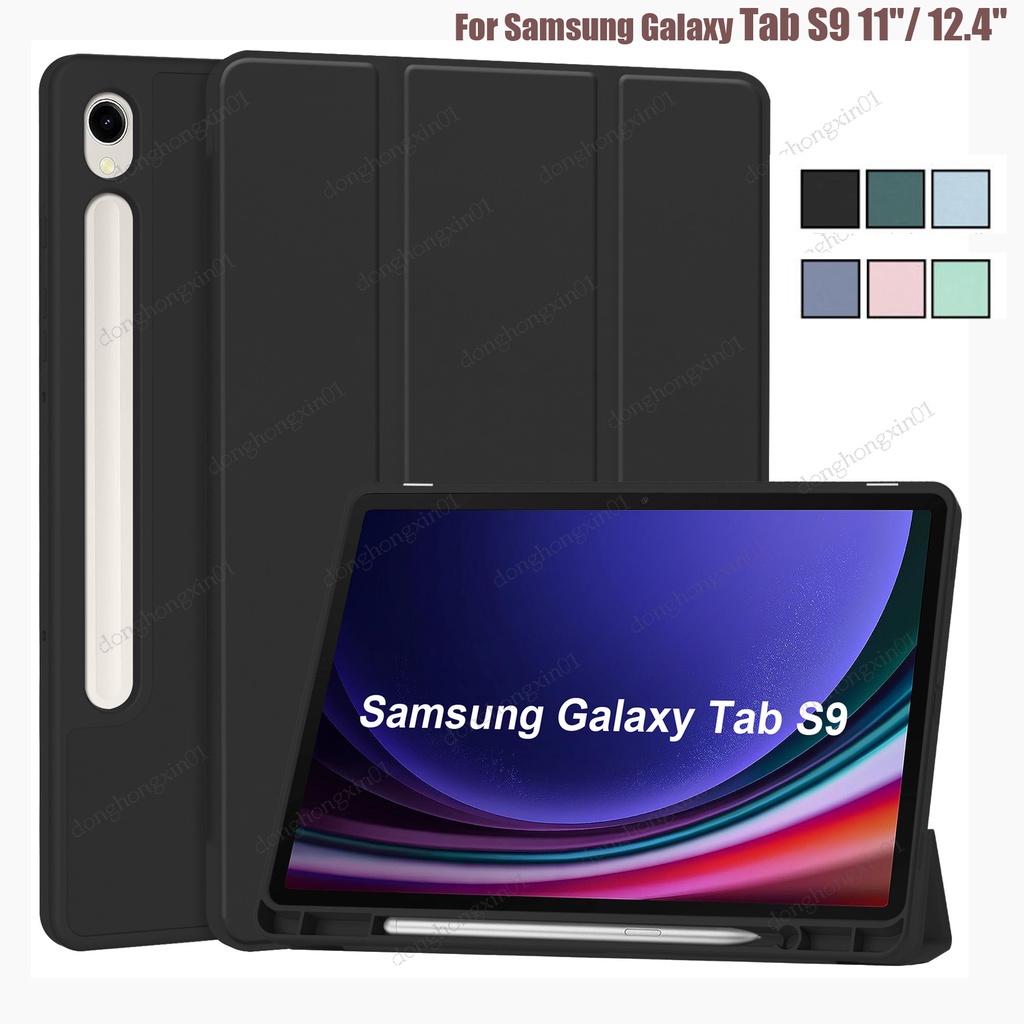Bao Da Mềm Có Giá đỡ Bút Chì Cho Samsung Galaxy Tab S9 Plus 12 4 Bao Da