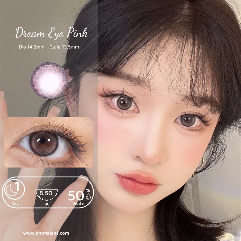 Kính áp tròng 1 Ngày Dream Eye | Lens 1 ngày tím mix viền đen nhũ ...